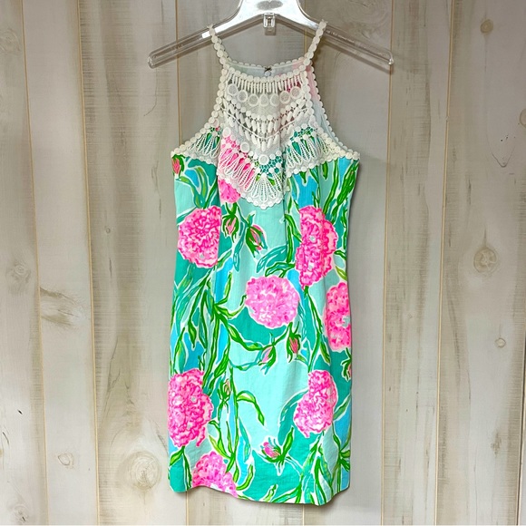 Lilly Pulitzer | Dresses | Lilly Pulitzer Pearl Shift Poolside Blue ...